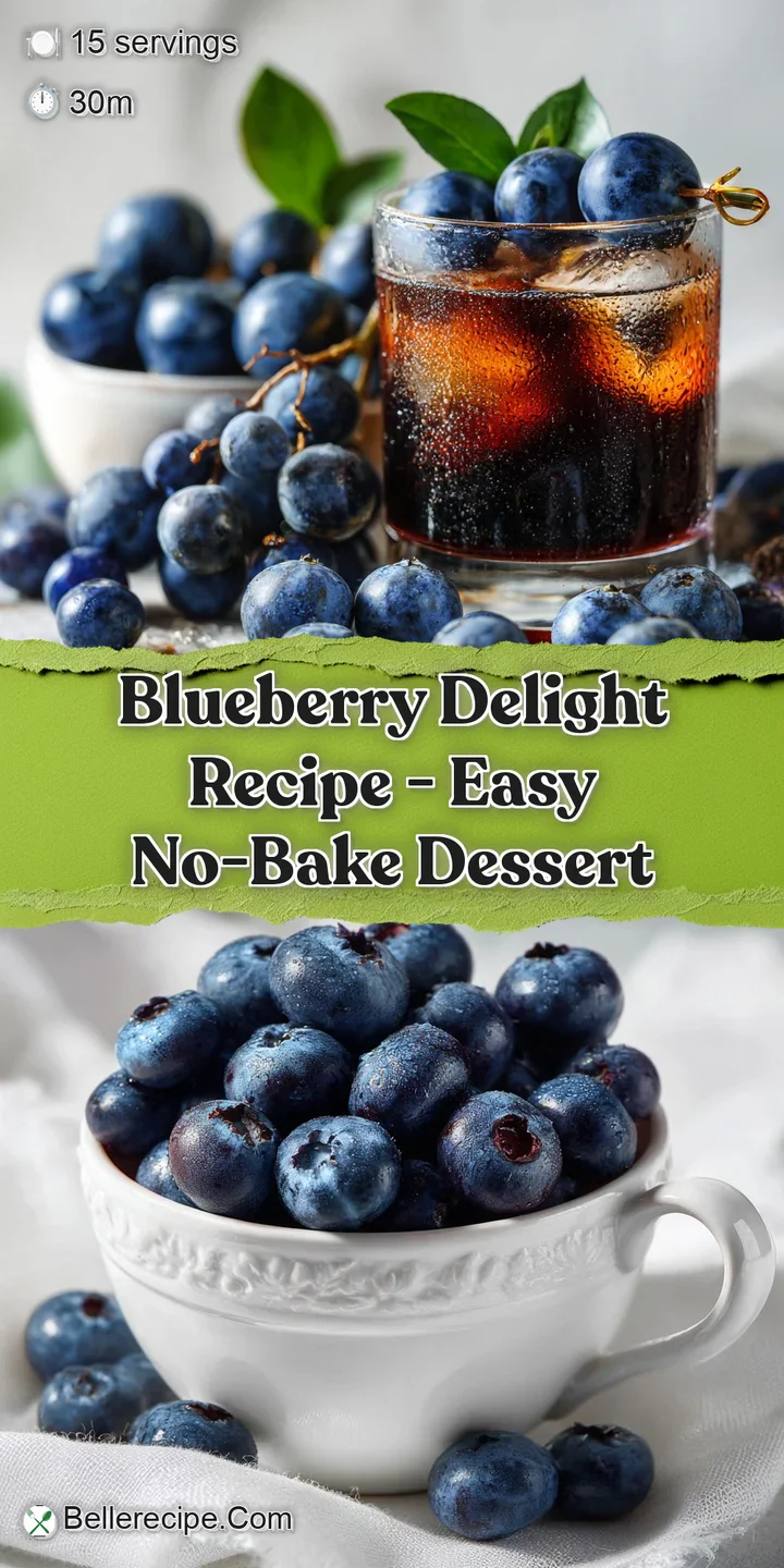 Blueberry Delight Recipe: No-Bake Creamy Layered Dessert