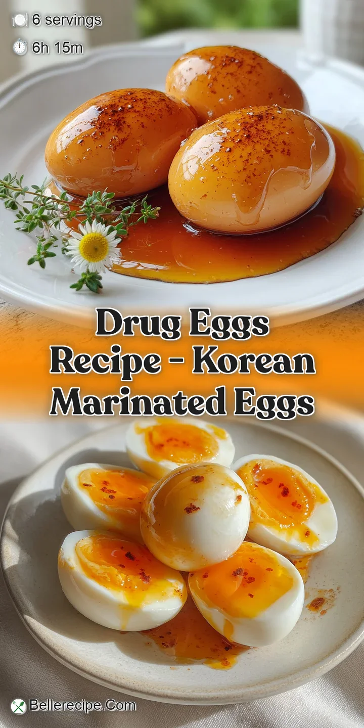 Drug Eggs Recipe: Korean Marinated Eggs - BelleRecipe