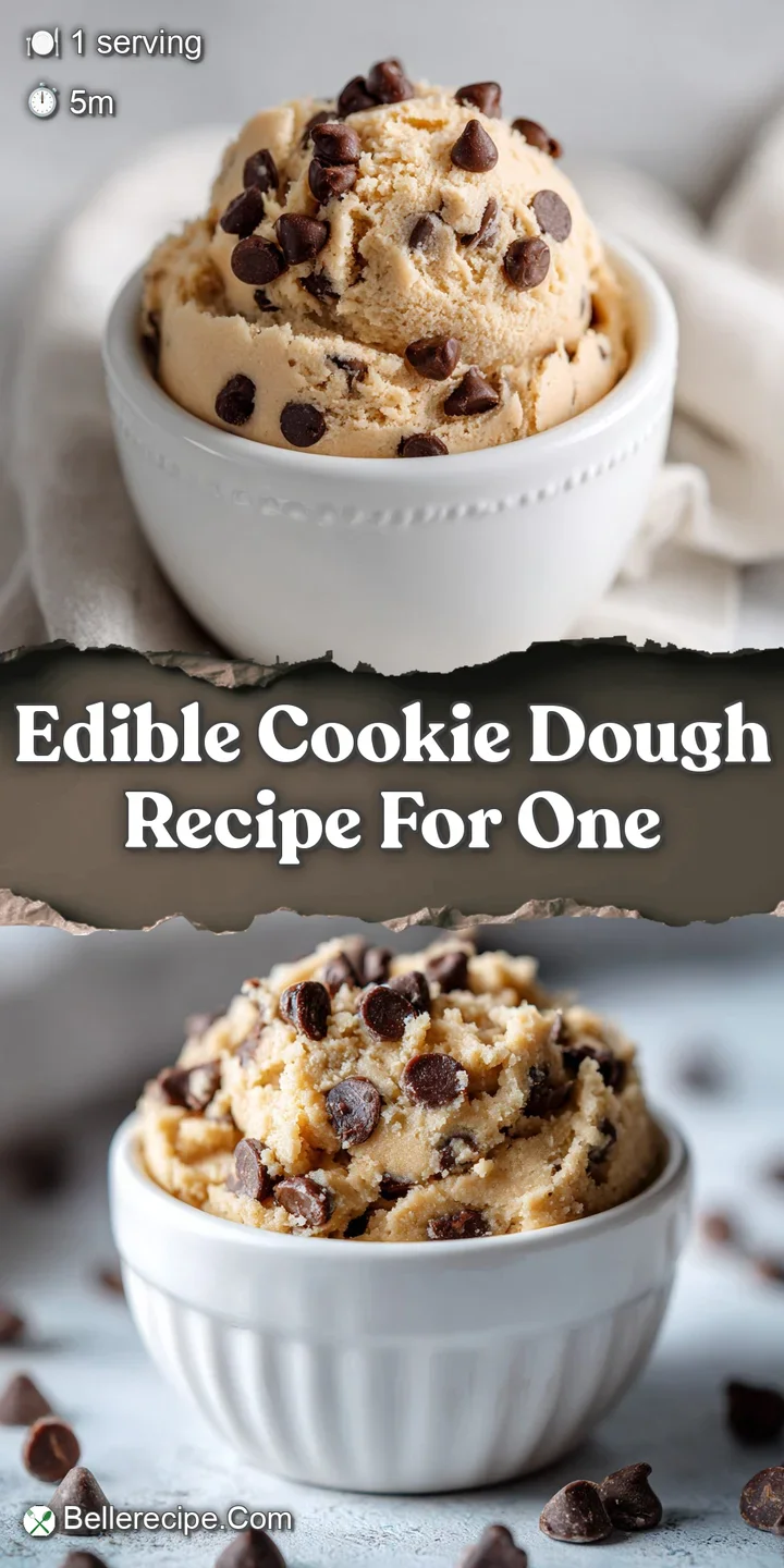 Edible Cookie Dough Recipe for One: No Bake Single Serving…